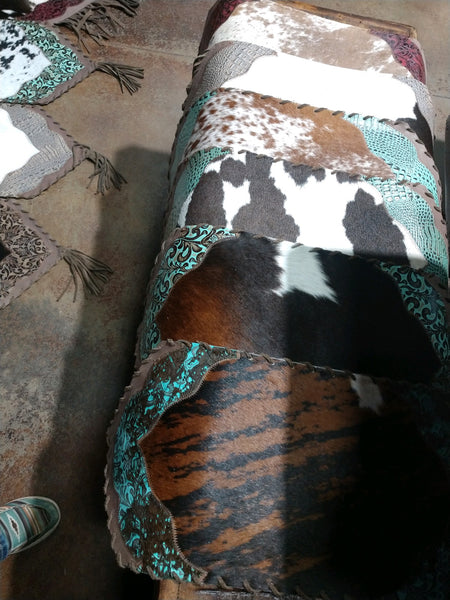 Small Cowhide and Leather Table Runners – Rnd Rustics